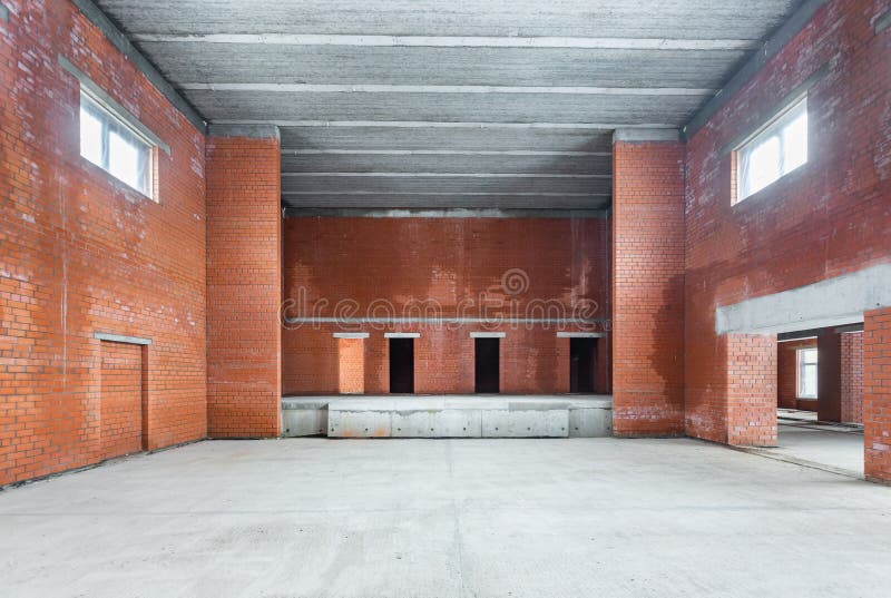 Concrete Construction of Basement of Large Building Stock Image - Image ...