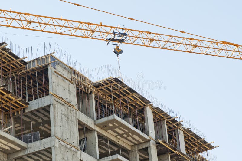 Concrete Construction Site of New Building Stock Photo - Image of ...