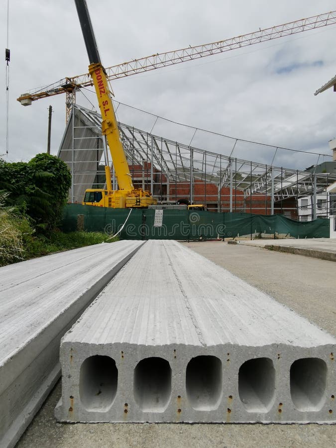 Concrete Construction Work of a Sports Facility in Spain Stock Photo ...