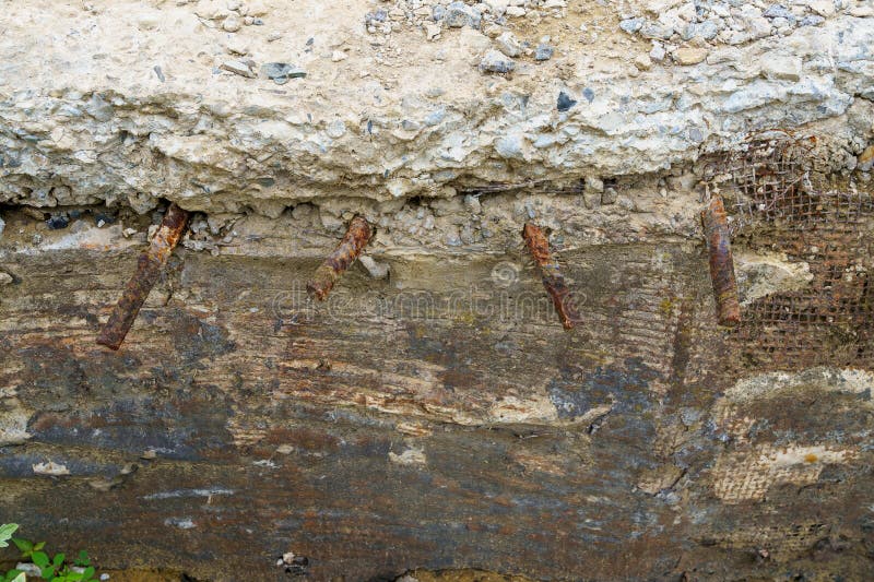 Concrete Contour of the Bunker. Abandoned Secret Nuclear Bunker Stock ...