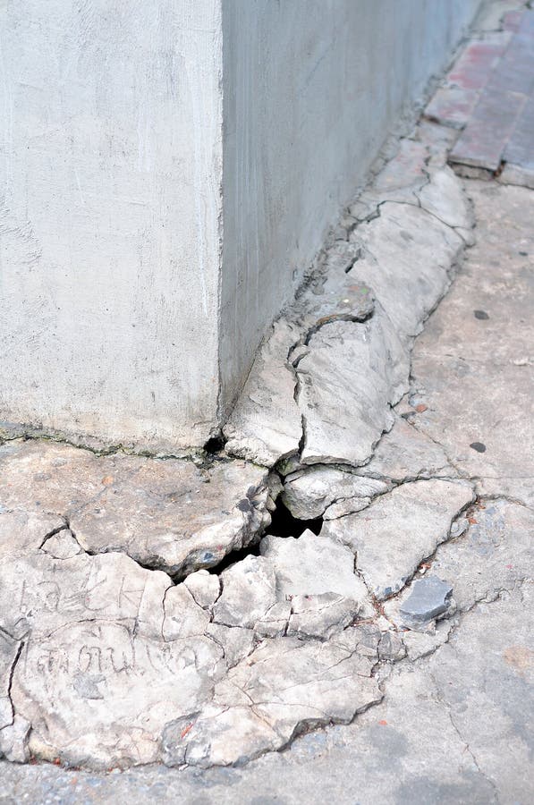 Concrete cracking. stock photo. Image of gray, background - 31823308