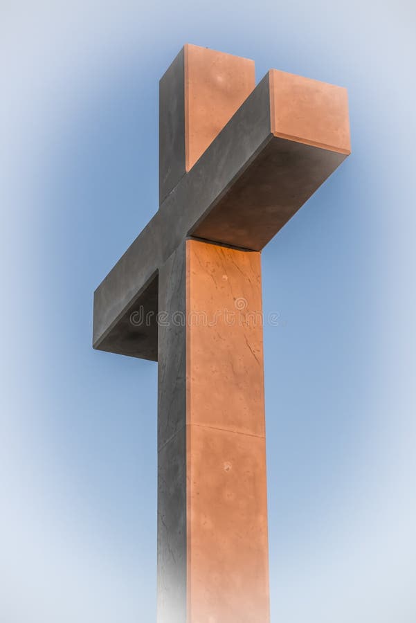 Concrete cross stock image. Image of heavenly, light - 37786307