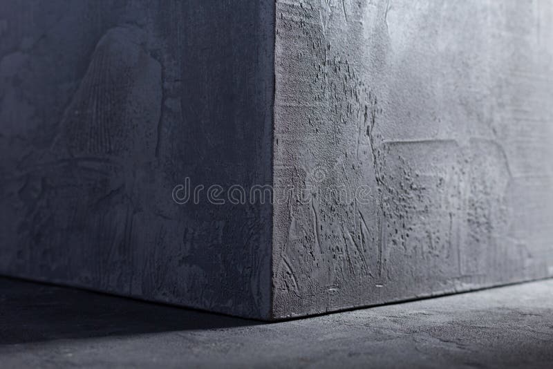 Concrete Cube at Abstract Cement Background Texture. Art or ...