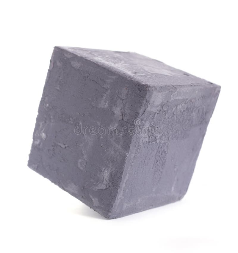 Concrete Cube or Cement Brick Isolated on White Background ...