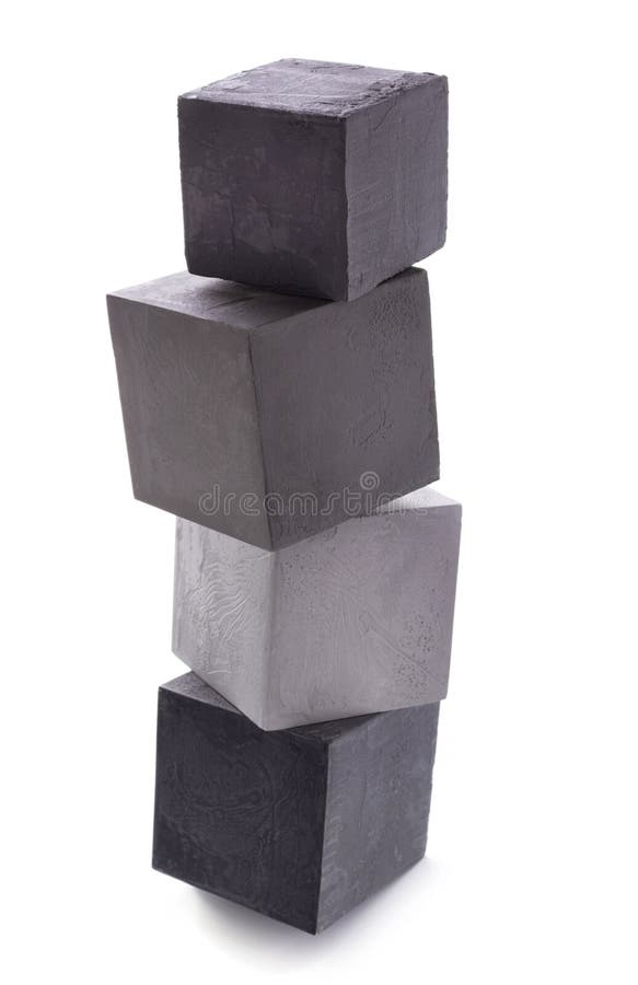 Concrete Cube or Cement Brick Isolated on White Background ...