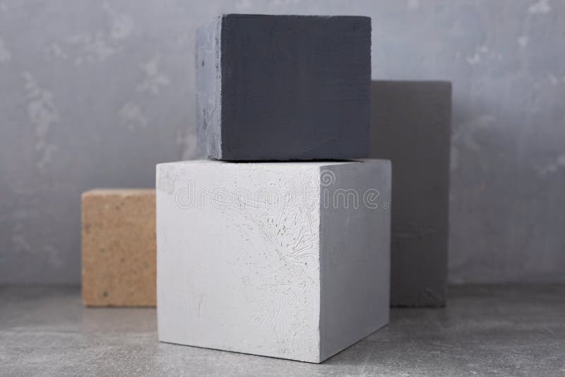 Concrete Cube or Construction Brick As Abstract Background Texture ...
