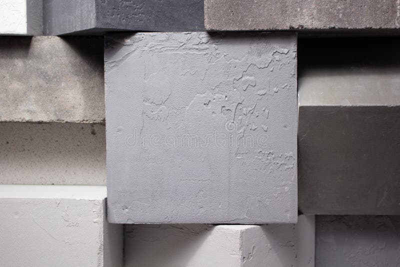 Concrete Cube or Construction Brick As Abstract Background Texture ...