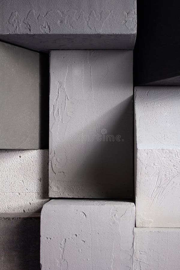 Concrete Cube or Construction Brick As Abstract Background Texture ...