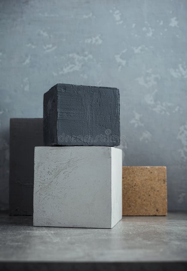 Concrete Cube or Construction Brick As Abstract Background Texture ...