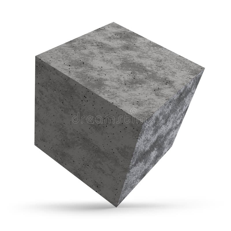 Concrete cube stock illustration. Illustration of color - 37837280