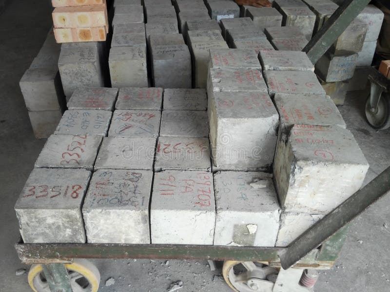 Concrete Cube Mark and Tagging before Test Editorial Photo - Image of ...