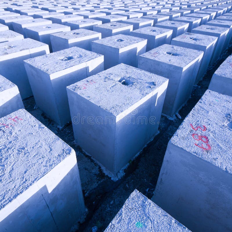 Concrete cubes_1 stock photo. Image of house, strong, wall - 7032712