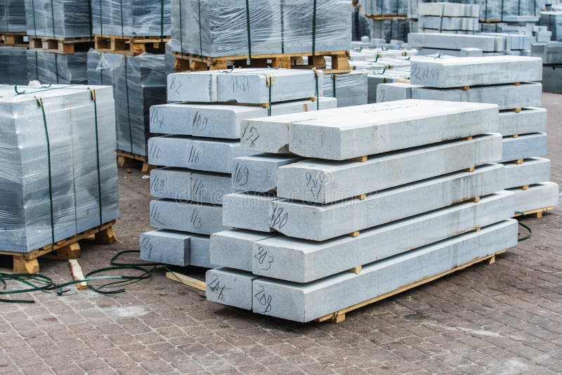 Concrete Curbs at the Warehouse of a Wholesale Building Materials Store ...