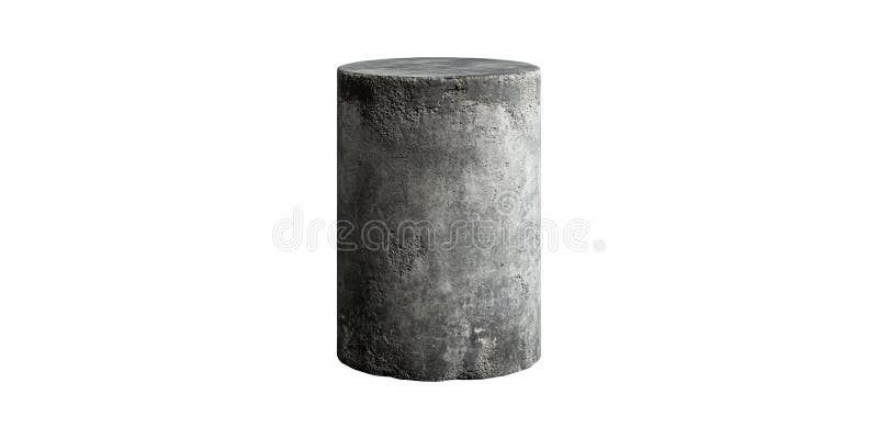 Concrete Cylinder Isolated on Transparent Background Stock Photo ...