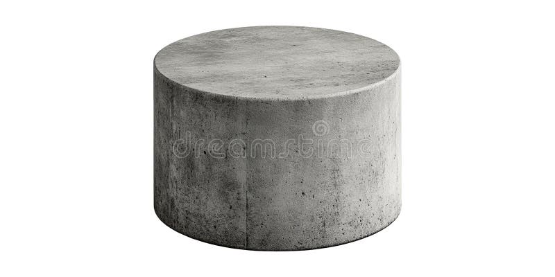 Concrete Cylinder with Smooth Surface Isolated on Transparent ...
