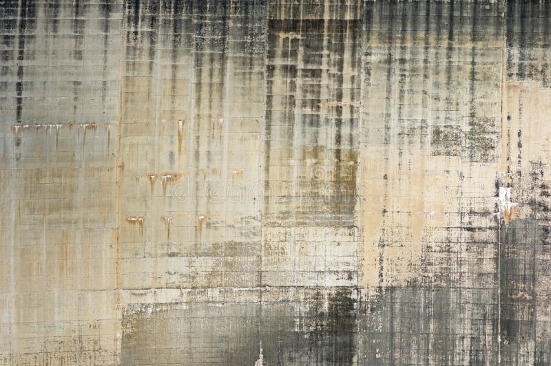 Concrete Dam Face stock image. Image of staining, weeping - 85213083