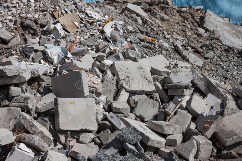Construction Site Full of Rubble Stock Photo - Image of remnants, trash ...