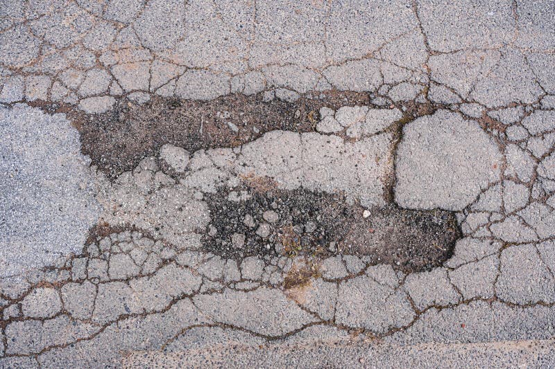 Concrete with Deep Cracks and Wholes Texture Stock Image - Image of ...