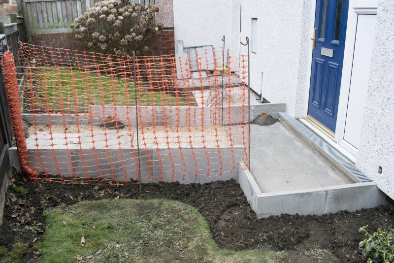 Concrete Disability Access Ramp Installation Stock Photo - Image of ...
