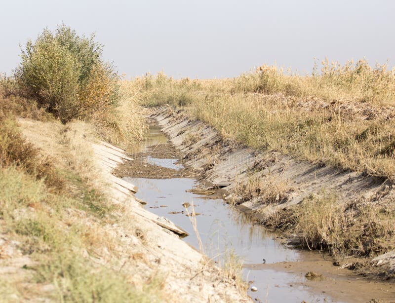 Concrete ditch stock photo. Image of agricultural, landscape - 50254320