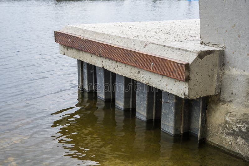 Concrete dock stock image. Image of dock, outdoor, autumn - 97071763