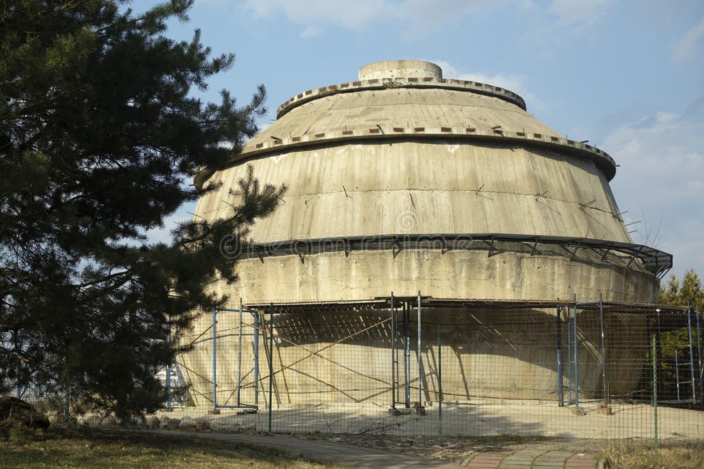Concrete Dome. Construction of Planetary Stock Photo - Image of ...