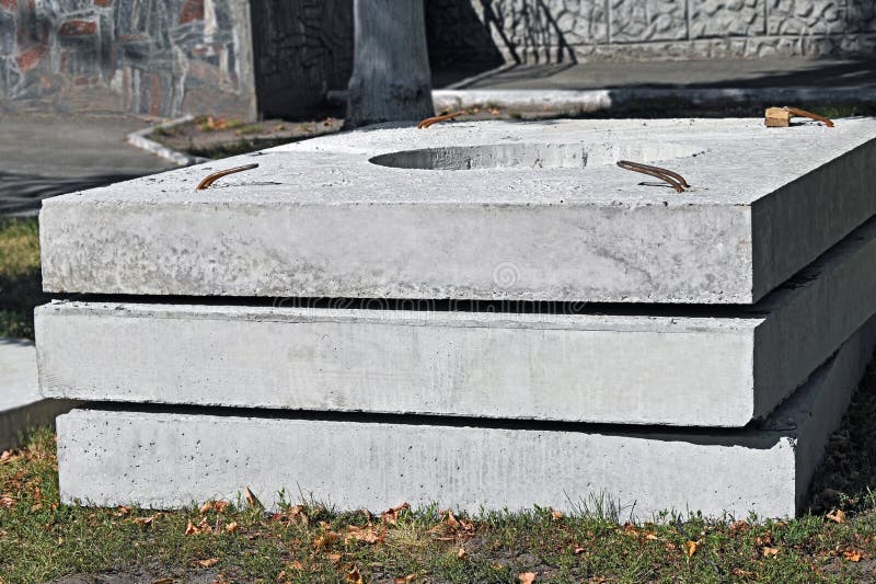 Concrete drain pit stock photo. Image of industrial - 249988658