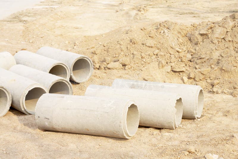 Concrete Drainage Pipe stock photo. Image of build, industrial - 29287922