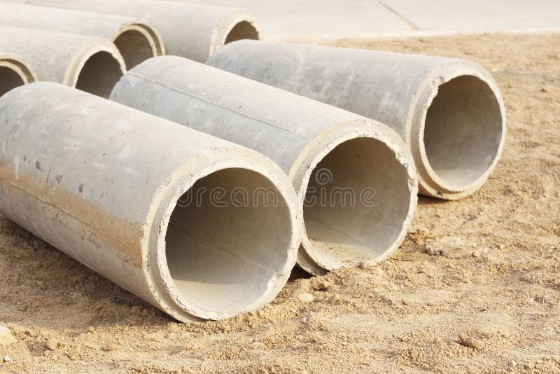 Concrete Drainage Pipe stock photo. Image of build, industrial - 29287922