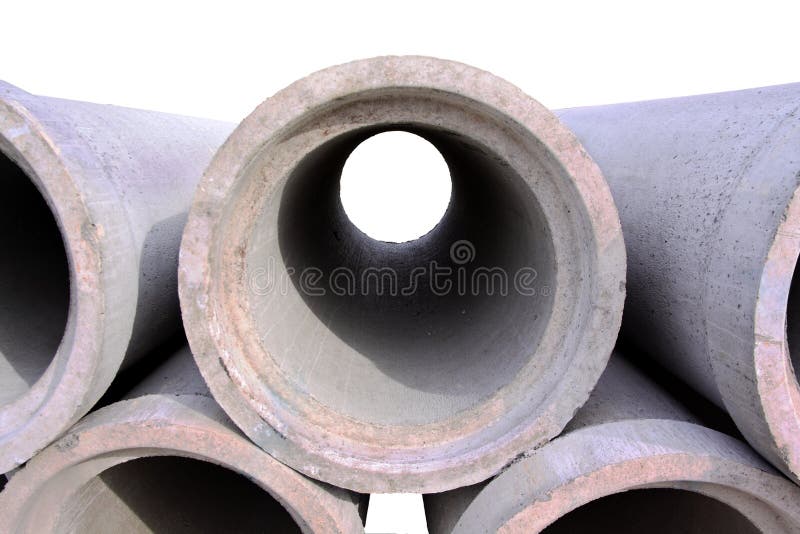 Concrete Drainage Pipe and Manhole Under Construction Stock Photo ...