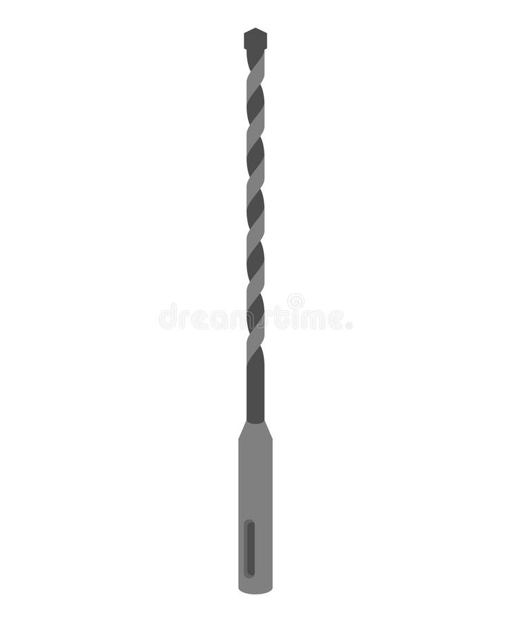 Concrete Drill and Stone Isolated. Locksmith Tool Stock Vector ...