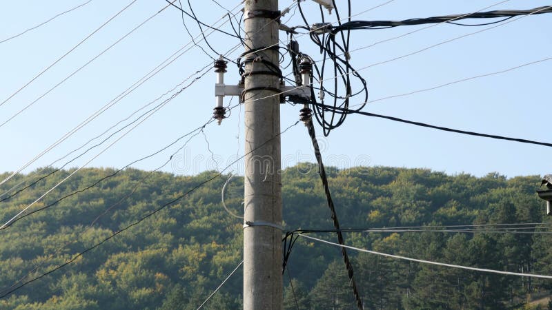 Concrete Electric Pillar stock video. Video of circuit - 186114677