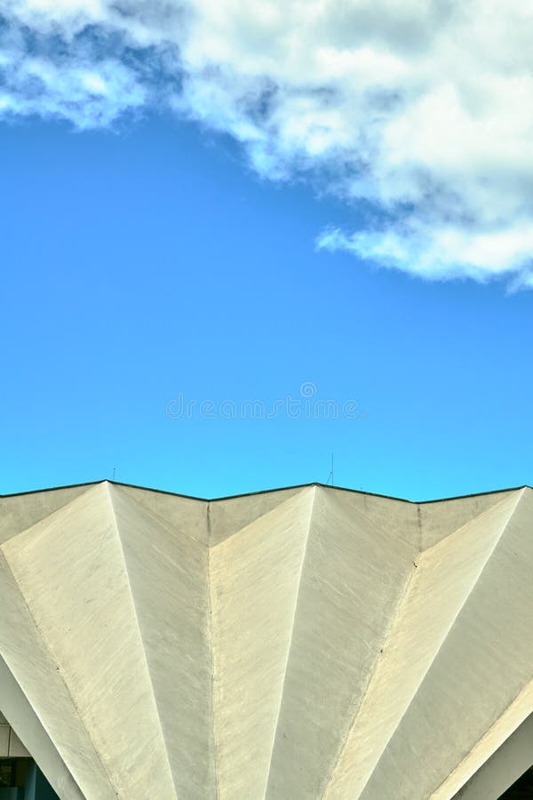 A Concrete Element of Modern Architecture Stock Photo - Image of detail ...