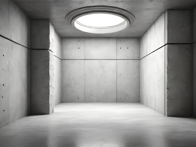 Concrete Empty Room Interior Design. Empty Room Background Stock ...