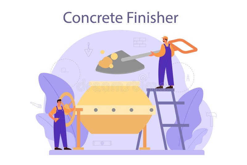 Cement Finisher stock illustration. Illustration of cement - 11038266