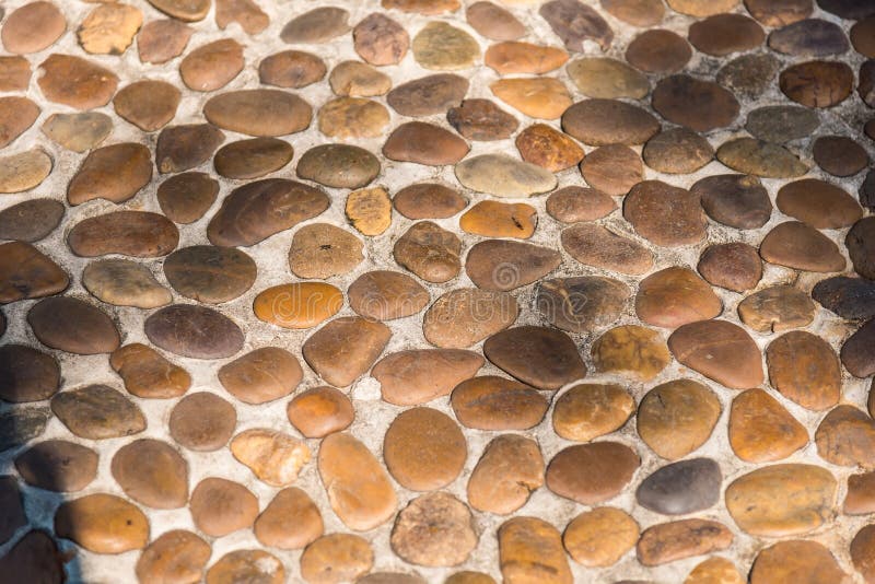 Concrete Floor Built with Beautiful Pebbles Stock Photo - Image of ...