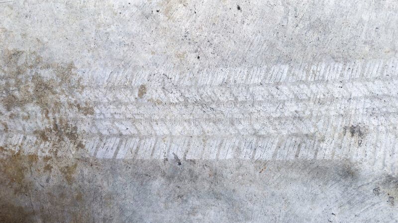 Concrete Floor, Cement Floor with Car Tire Marks the Background is ...