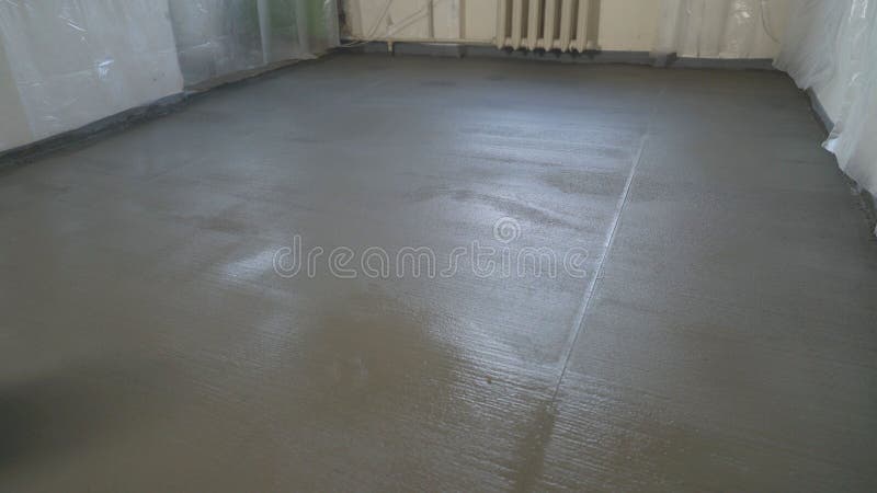 Wet Concrete Drying Process Construction Site Floor Stock Photos - Free ...