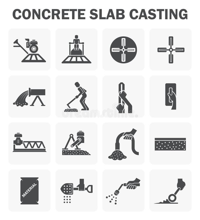 Set Icons of Cement and Concrete Stock Vector - Illustration of ...