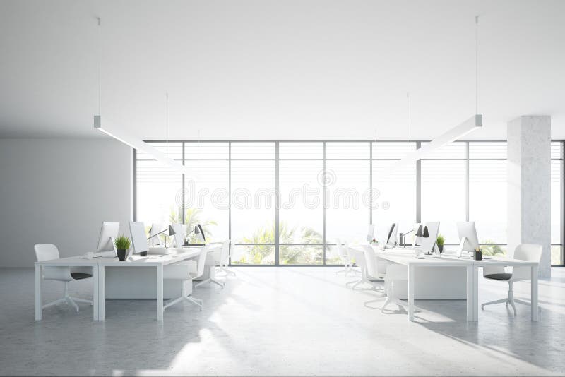 Concrete Floor Open Space Side View Stock Illustration - Illustration ...