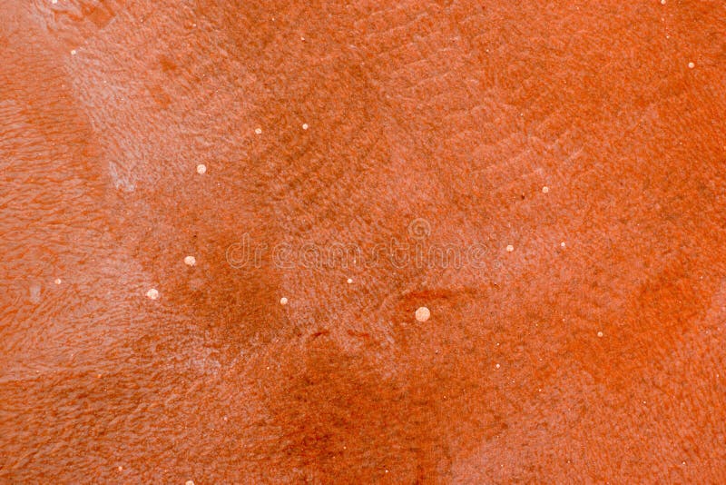 Concrete Floor with Protection Layer, Orange Background with Structure ...