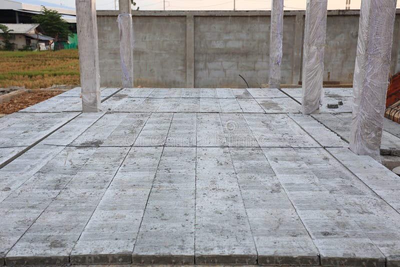 Concrete floor slab panel stock image. Image of site - 41670317