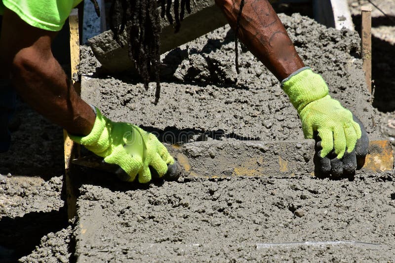 Concrete Form for a New Foundation in Place at a Building Site Stock ...