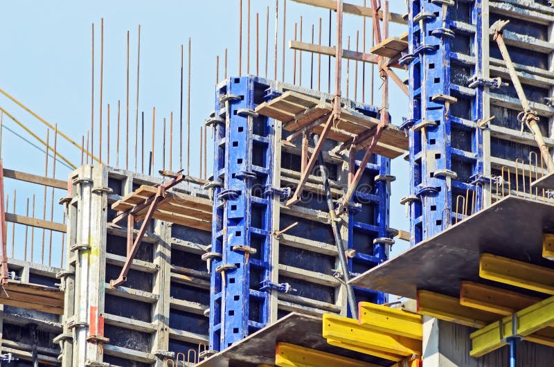 Concrete formwork stock photo. Image of build, column - 20191974