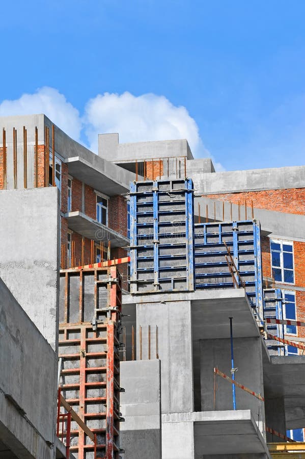 Concrete Formwork and Floor Beams Stock Image - Image of formwork ...
