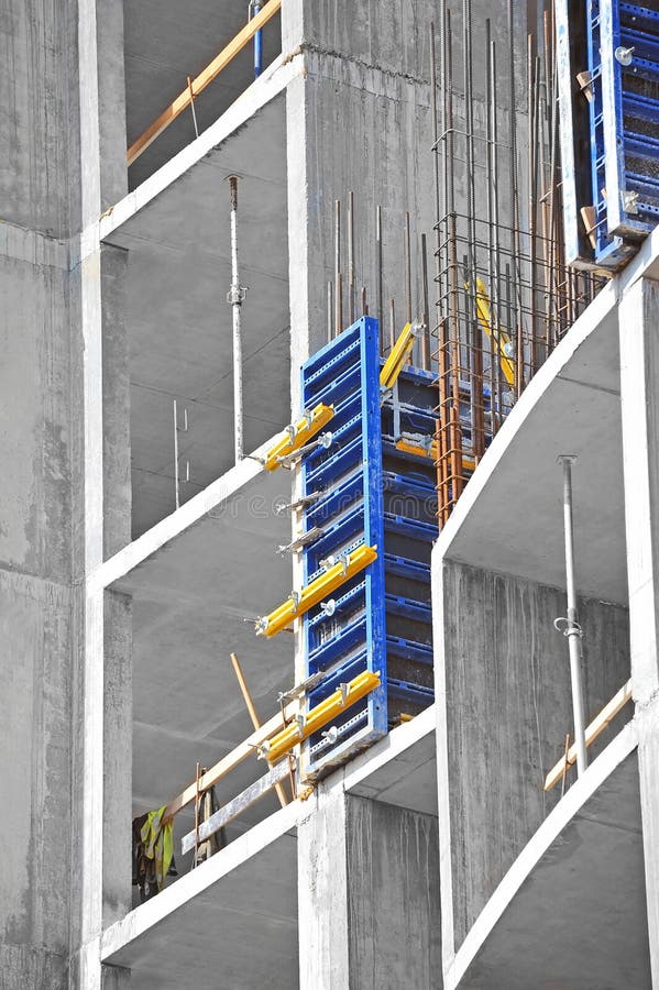 Concrete Formwork and Floor Beams Stock Image - Image of falsework ...
