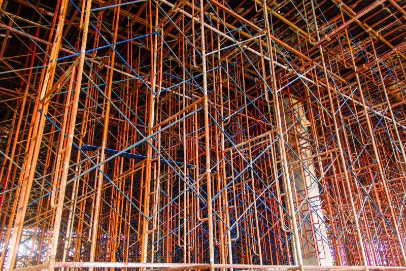 Concrete Formwork and Scaffolding Stock Photo - Image of building, male ...