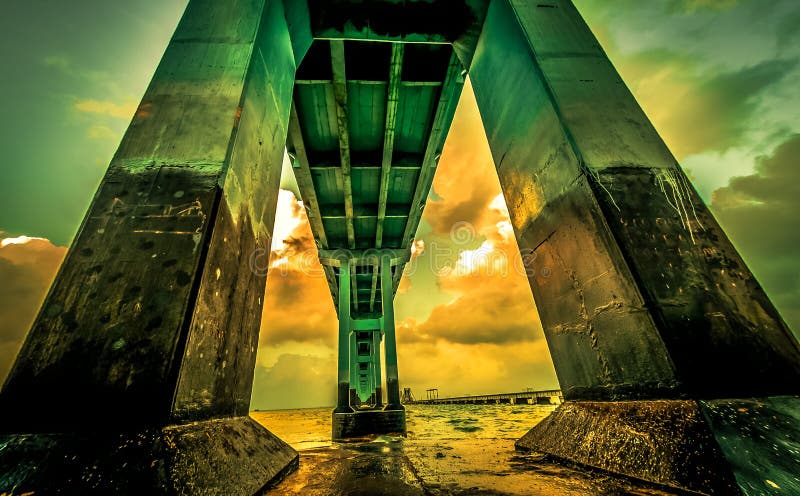 Concrete Foundation of Bridge Stock Photo - Image of pillar, structure ...