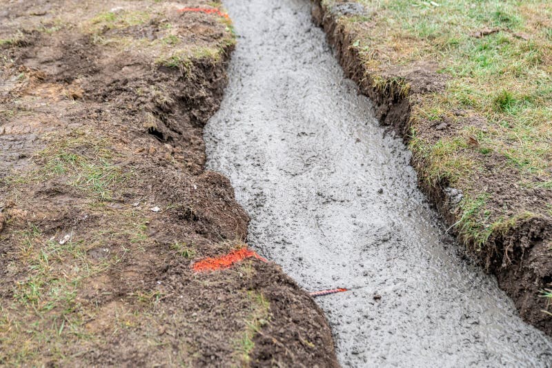 Concrete Foundation in the Ground for Building Construction Stock Photo ...