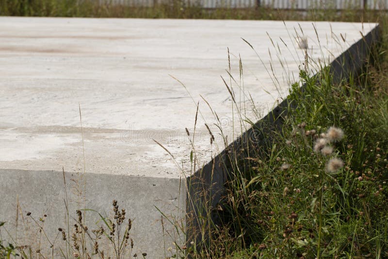 Concrete Foundation for a House. Pouring Concrete for the Foundation ...